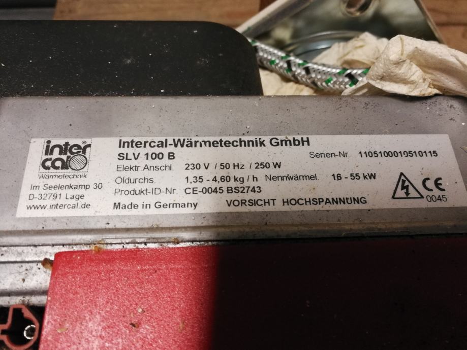Oljni gorilnik Intercal SLV 100 B
