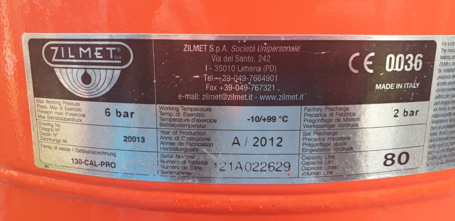 PRODAM RAZTEZNO POSODO ZILMET 80 L