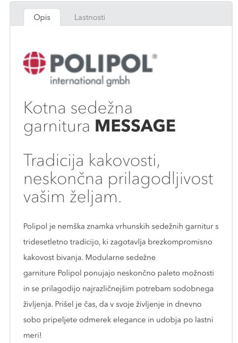 sedezna garnitura polipol message -Nemska