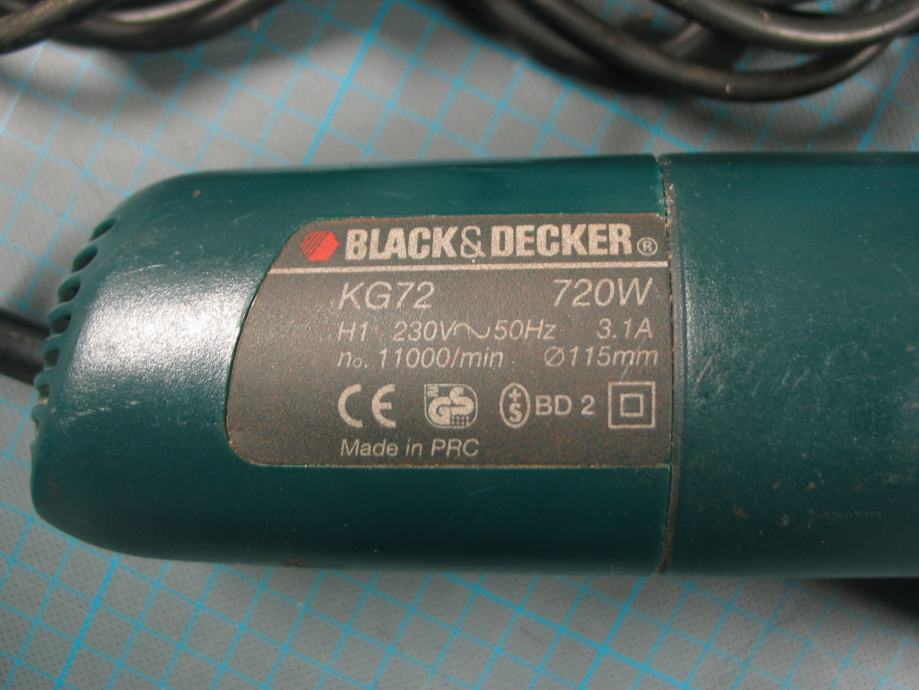 Kotni brusilnik Black & Decker KG72, samo 3x rabljen, kot nov, prodam