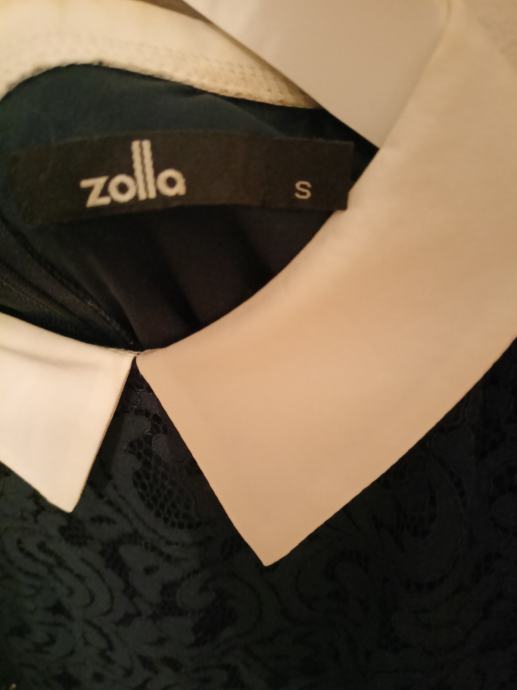 Modra obleka z belim ovratnikom ZOLLA