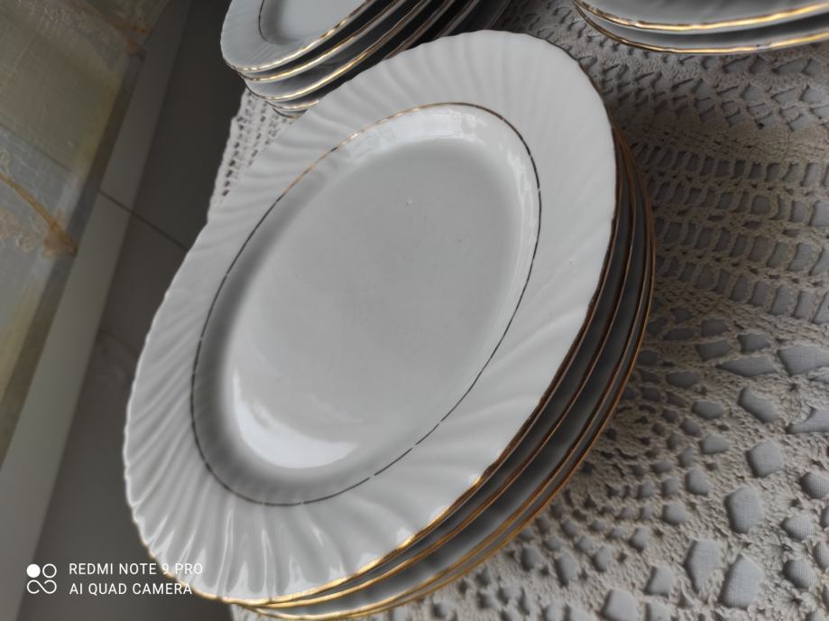Retro garnitura-jedilni krožniki, 13 kom, porcelan Titov Veles