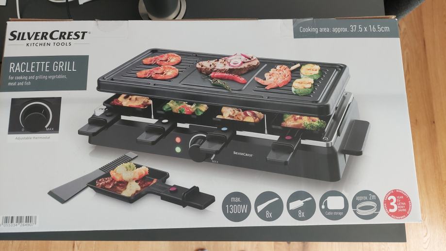 Raclette (raklet) žar SilverCrest, NOV, še zapakiran!