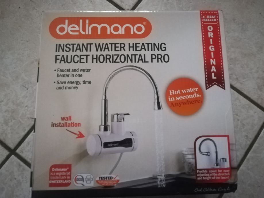 Instant grelna pipa Delimano, stenska montaža