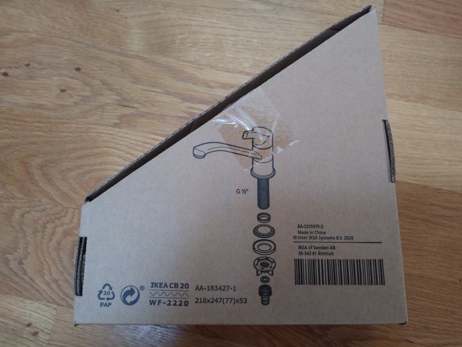 Kromirana pipa za vodo Ikea Kallsjon