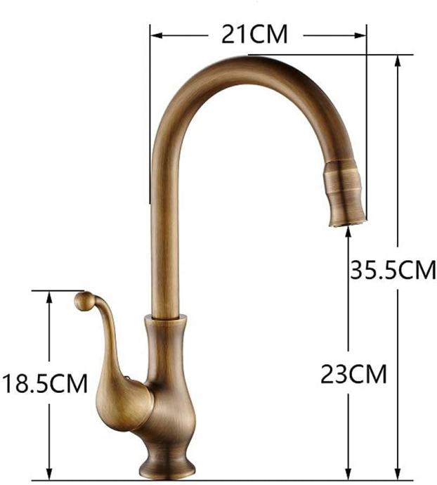 Kuhinjska mešalna armatura, pipa Elegance medenina RM12010AG