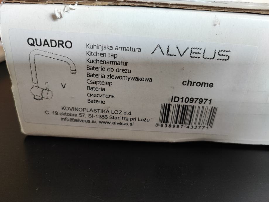 Kuhinjska pipa ALVEUS Chrome - nova