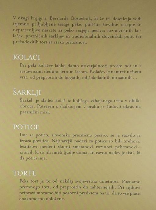 POTICE IN DRUGE DOMAČE SLADICE, S. Bernarda Gostečnik