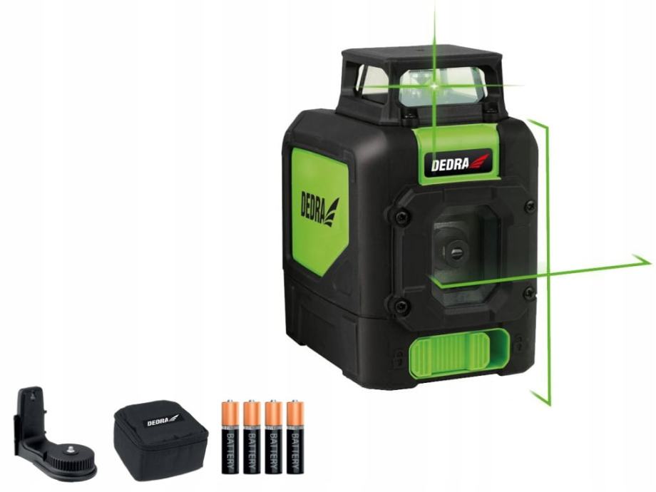 5 linijski zeleni laserski nivelir do 50m 360 stopinjski