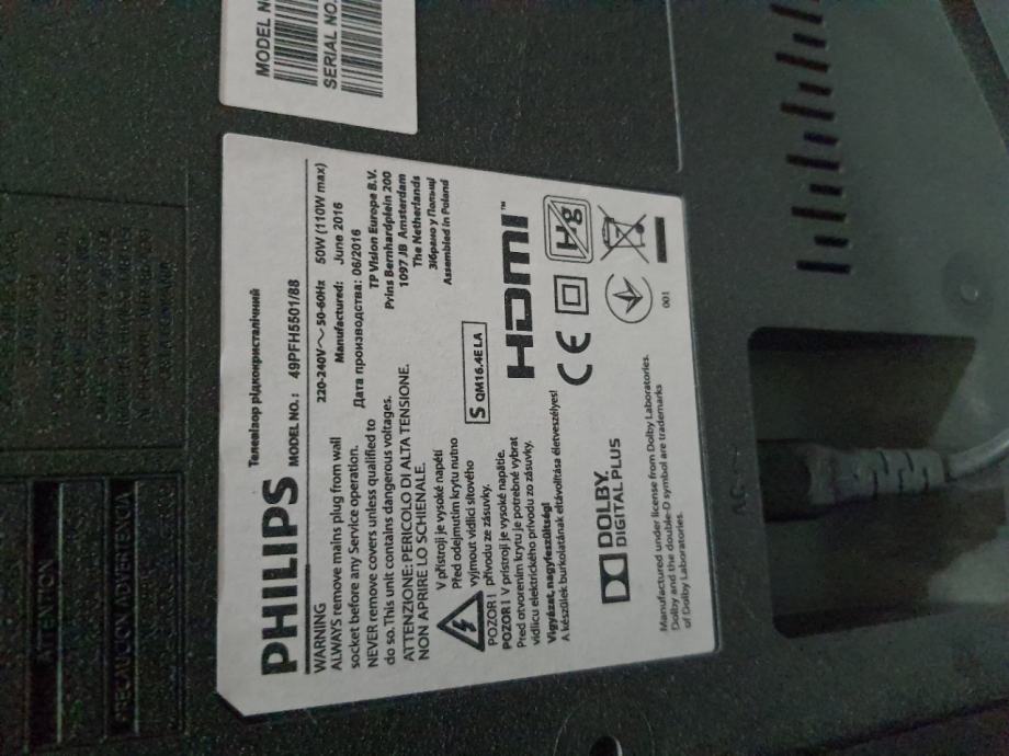 LED FHD TV PHILIPS 49PFH5501/88 49 S STENSKIM NOSILCEM