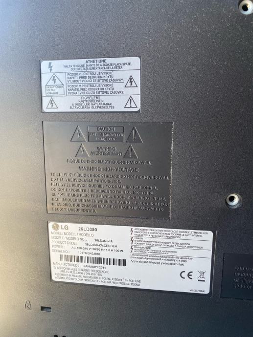 LG LCD TV sprejemnik 26LD350