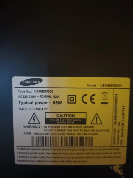 SAMSUNG UE40ES5500 - poškodovan