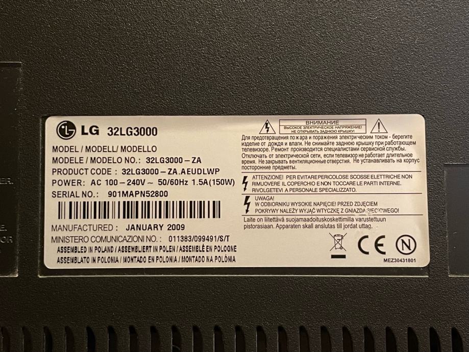 Televizija LG 32LG3000