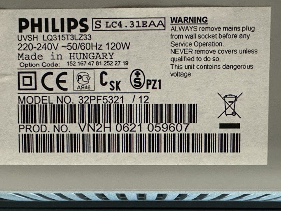 TV PHILIPS 32 PF 5321/12