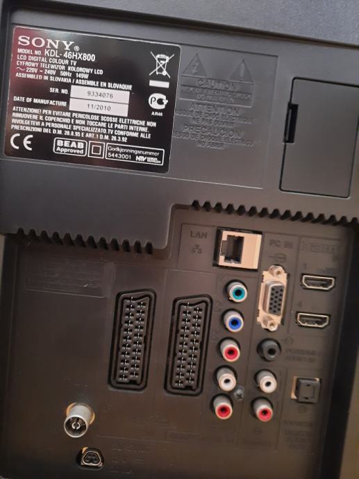 TV Sony LCD (KDL-46HX800) - 117cm diagonala