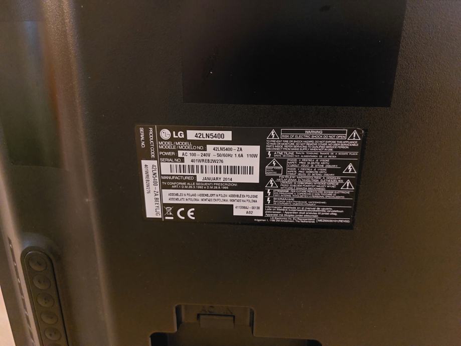 LG LED LCD TV sprejemnik 42LN5400