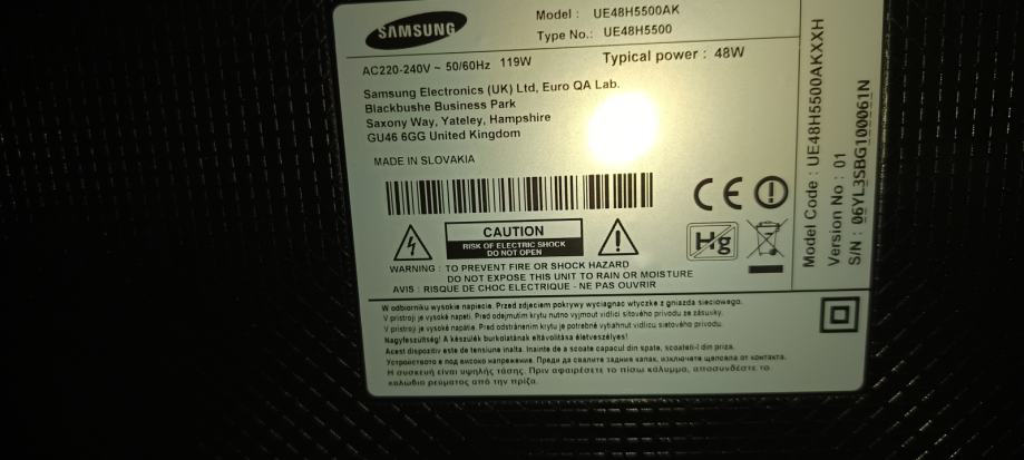 Samsung LED LCD TV sprejemnik UE48H5500