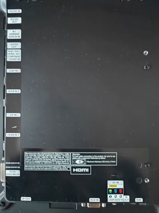 SAMSUNG LH46UECPLGC/EN 46 Zaslon / monitor / TV / Color Wall Display