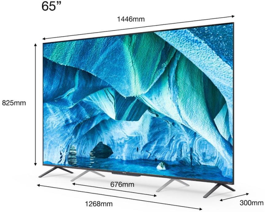 TCL 65C725 QLED TV 4K-UHD, Android TV, WiFi, HDR Pro, Dolby Vision, Do