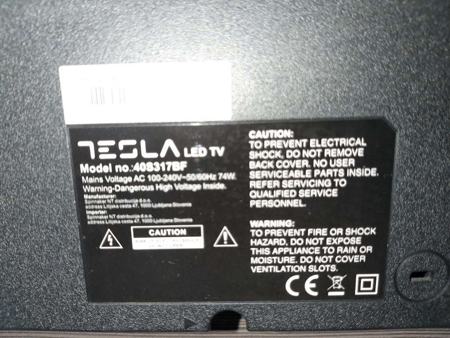 TESLA LED TV 40S317BF,DIAGONALA 101CM,FULL HD,STAR 1LETO,HEVC T265