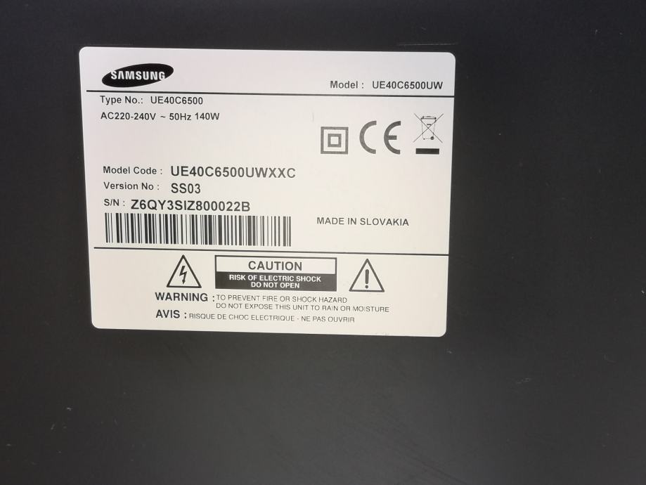 TV Samsung LCD LED UE40C6500 40 (DIAGONALA 102 cm)