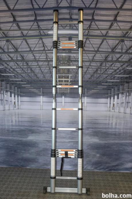 Teleskopska aluminijasta lestev (2x2.2m/4.4m)