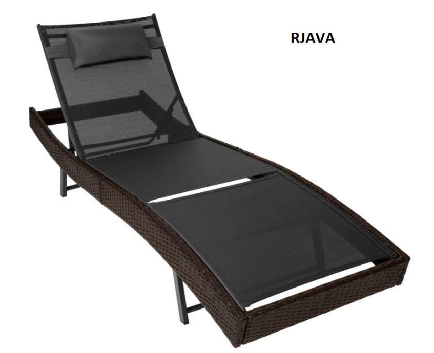 Ratanski ležalnik za sončenje + blazina - več barv - Z DOSTAVO