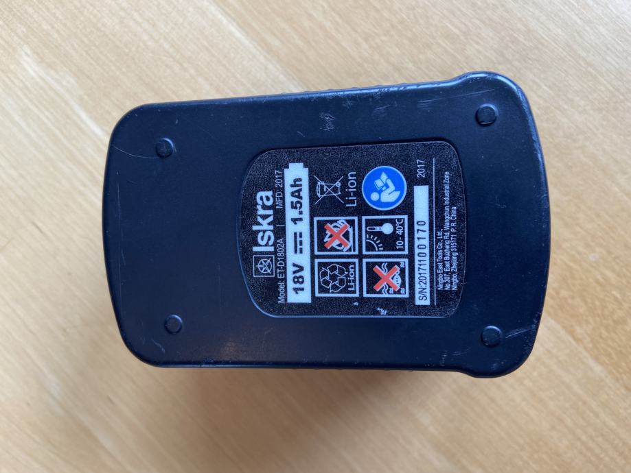 Baterija ISKRA 18V za nitno električno koso