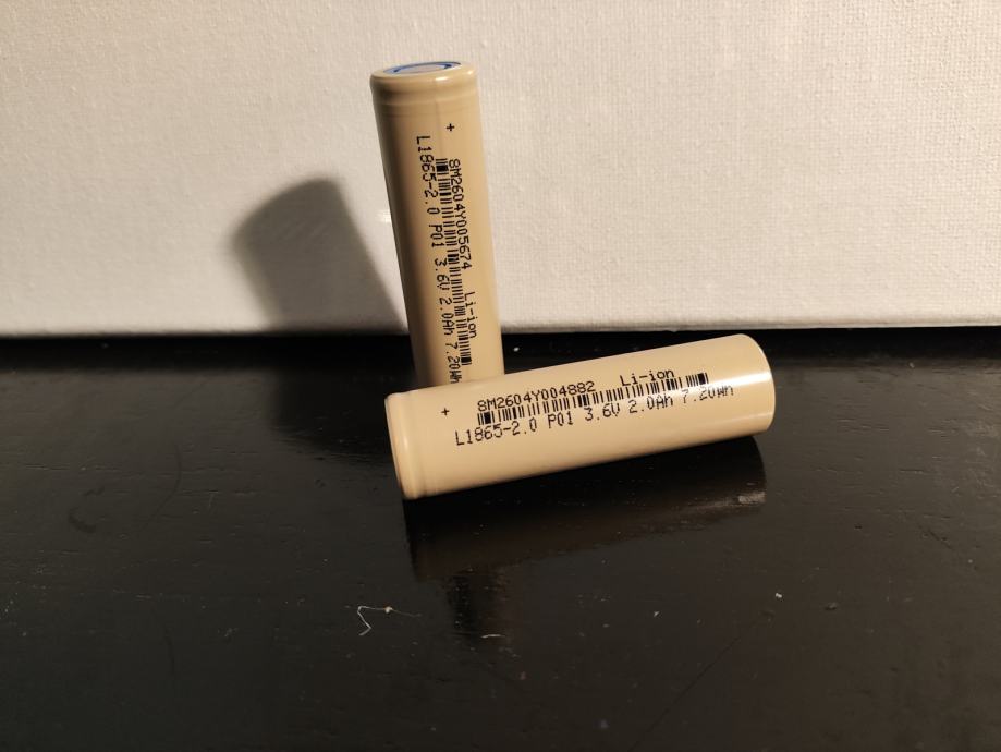 Lithplus L1865-2.0 2000mAh 22A baterija litij celica