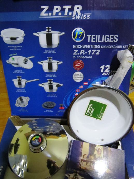 Kuhinjska posoda komplet - Z.P.T.R. SWISS, visoko kakovostna, 17 delna