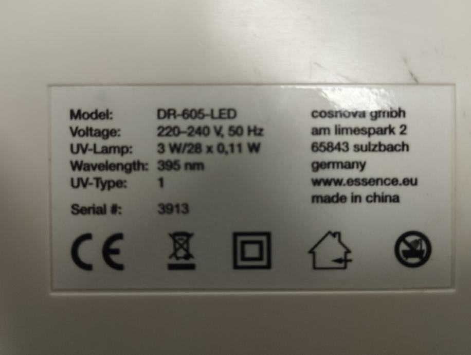 led lučka uv za nohte