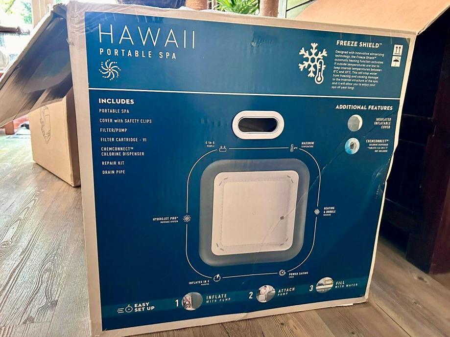 Bazen BESTWAY Lay-Z Spa Hawaii HydroJet Pro 180x180x71 cm + Filter