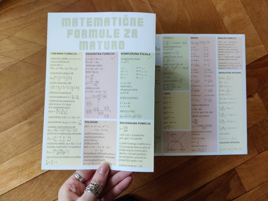 MATEMATIČNE FORMULE ZA MATURO