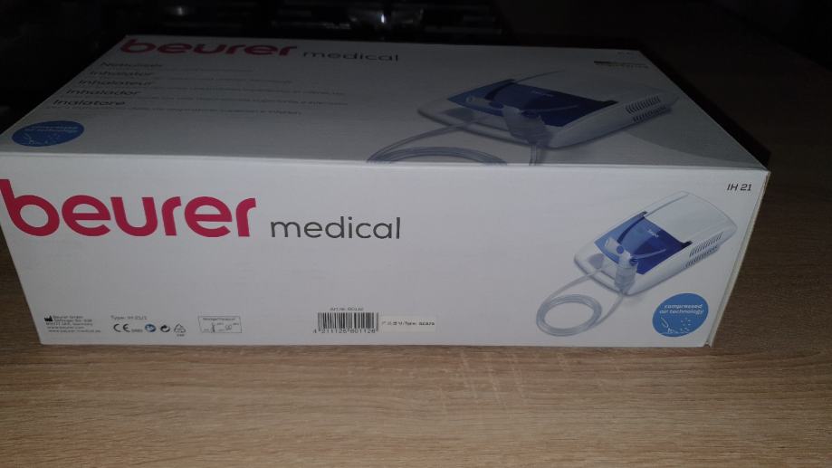 Nov, neuporabljen medicinski inhalator Bauer