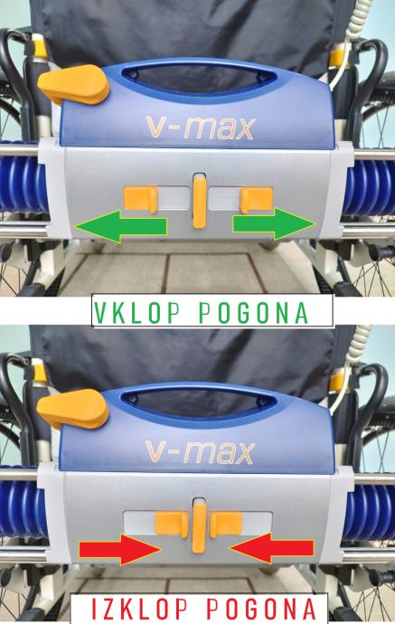 Električni pogon za invalidski voziček, V-Max