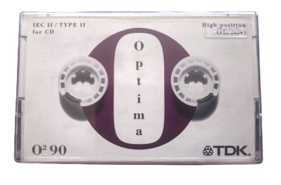 Kaseta TDK OPTIMA O2 90 (Type II), bele barve, enkrat posneta