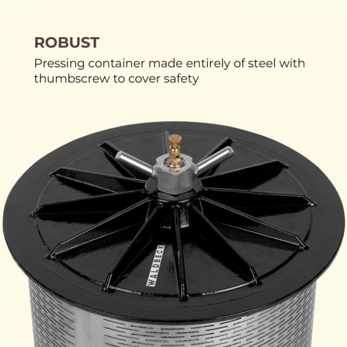 Waldbeck Sadje Punch 40 stiskalnica za sadje, Črna