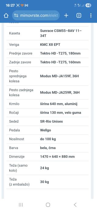 Žensko električno kolo MS ENERGY c100