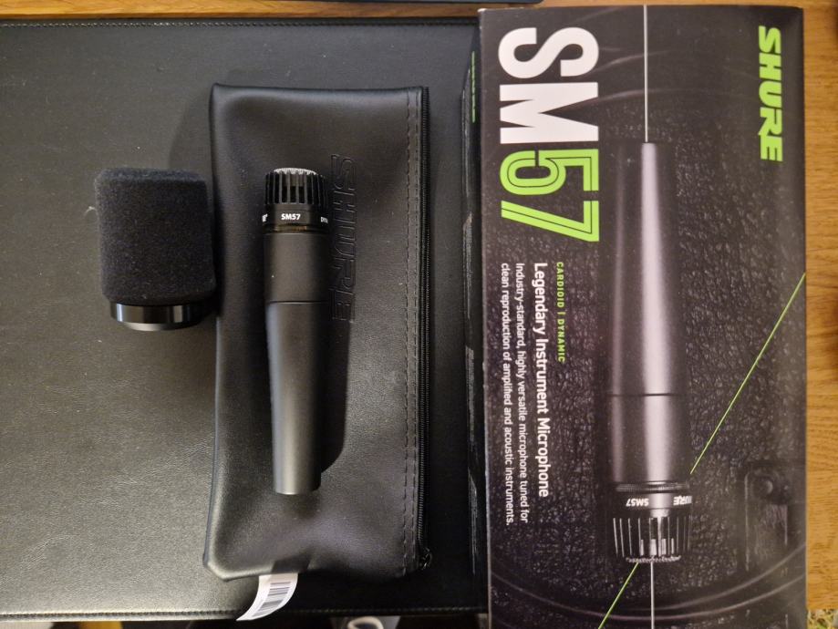 Shure SM57 dinamični mikrofon + Shure A2WS zaščita