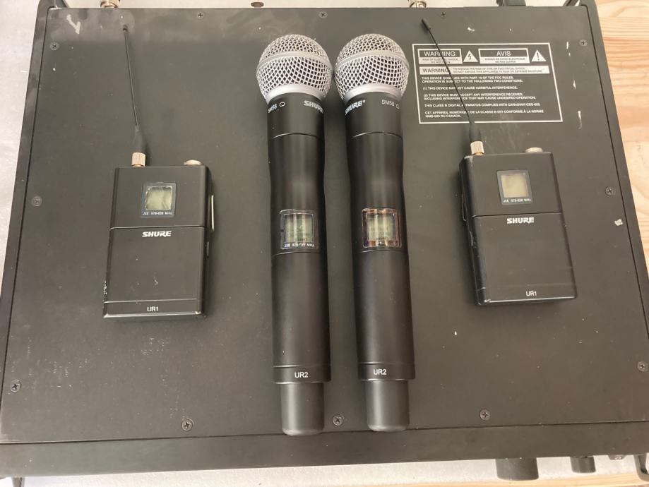 Shure ur4d in 2 sm58 J5E dvojni set