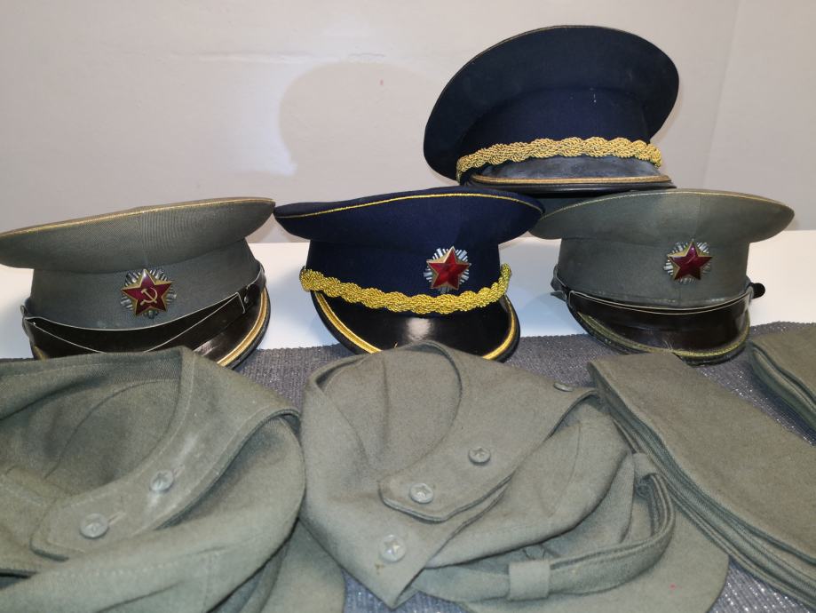 9 kom šapka,kapa,titovka,oficirska šapka,svečana,vojaške kape