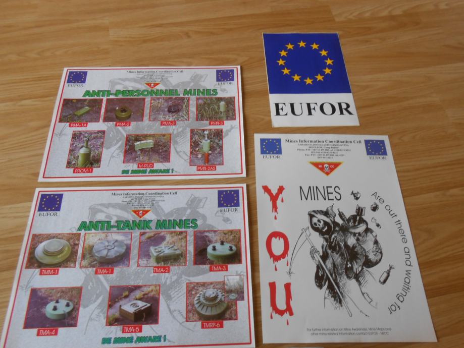EUFOR BOSNA plakati in nalepka za vozilo cena za lot