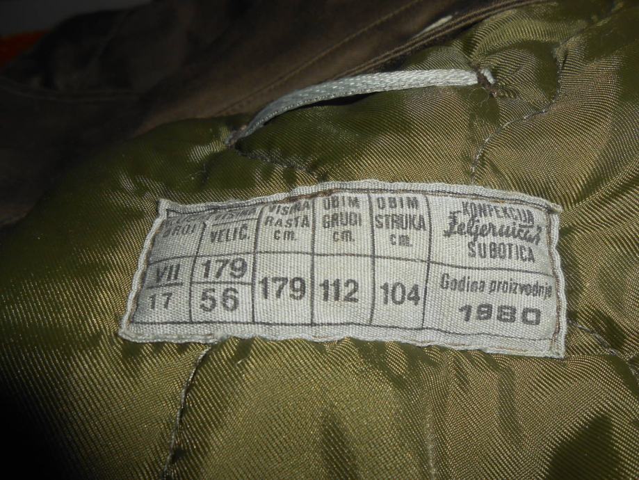 JNA uniforma M77 odlično ohranjena