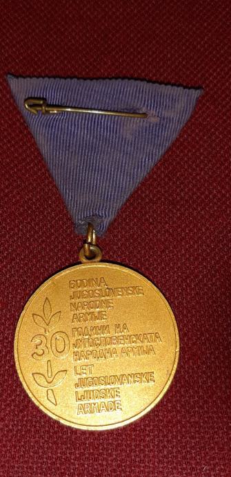 JUGOSLAVIJA MEDALJA ZA 30 LET SLUŽBE V JNA