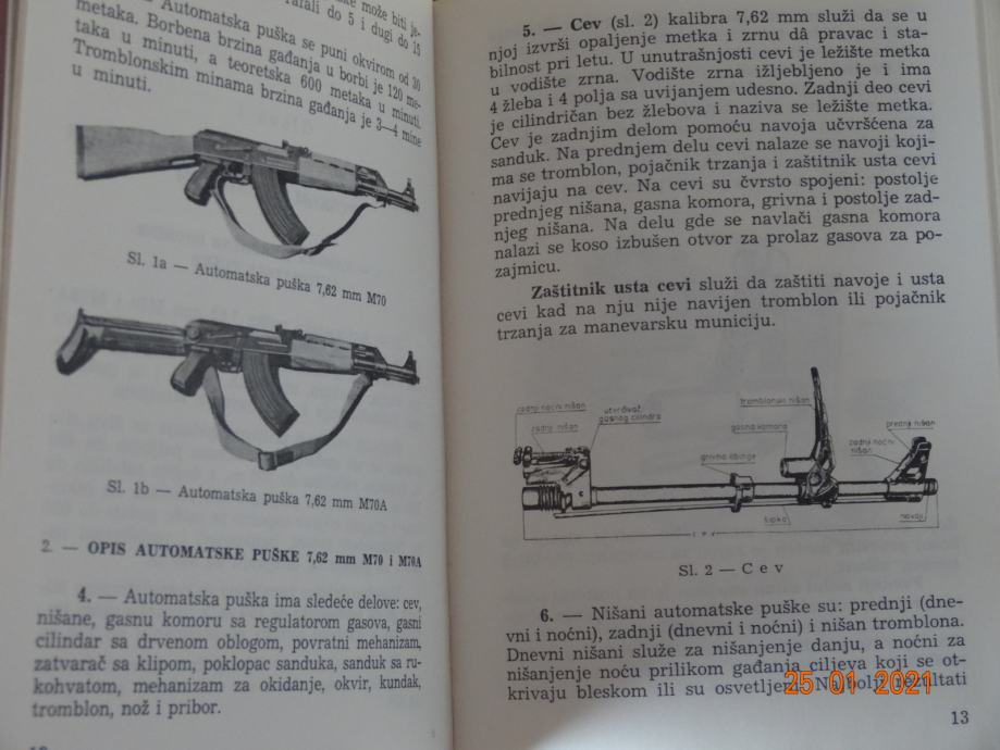 Knjiga AUTOMATSKA PUŠKA 7,62 mm M70 i M70A