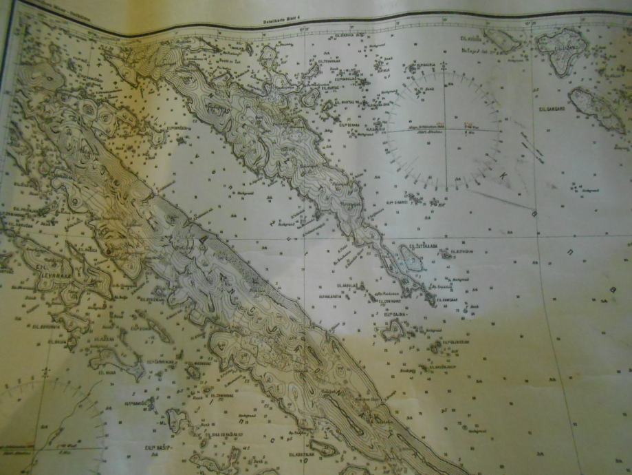 pomorska karta KRALJEVINE JUGOSLAVIJE Murter