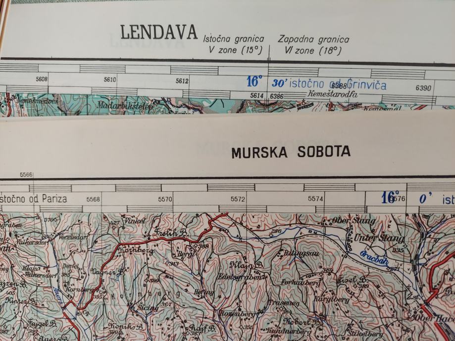 STARI VOJAŠKI NATANČNI ZEMLJEVIDI JNA,SLOVENSKIH MEST,OD 1951