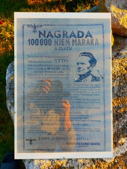 Tiralica poster za TITOM iz leta 1941 nagrada 100.000 nem. mark 9
