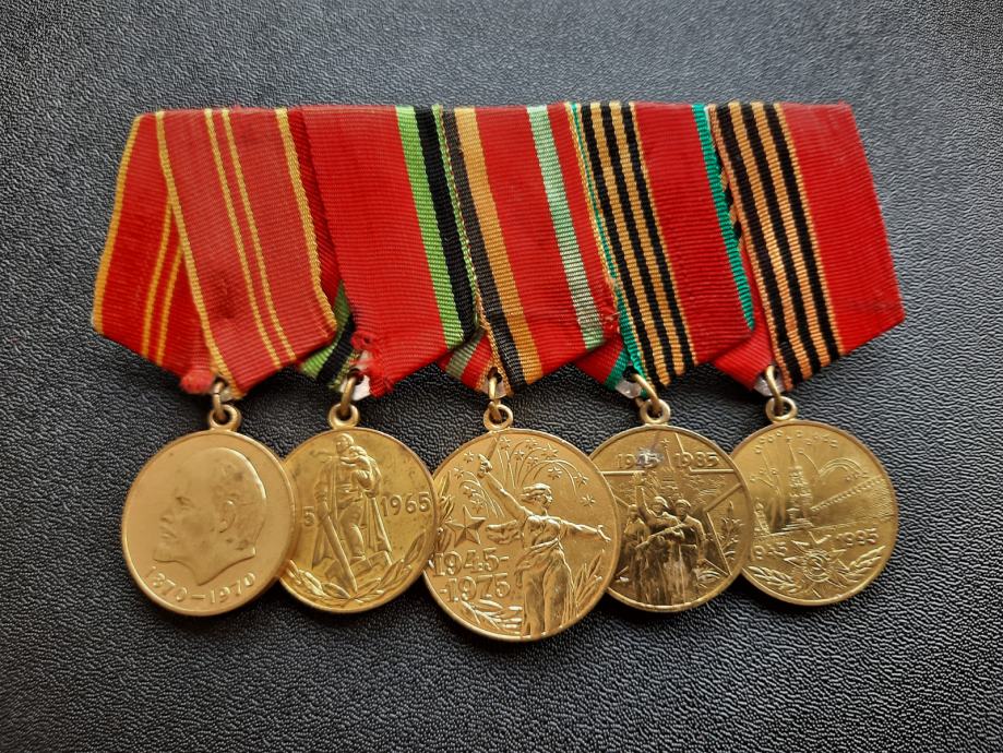 ZSSR-Komplet medalj - vojaške nagrade za veterane iz 2.svetovne vojne