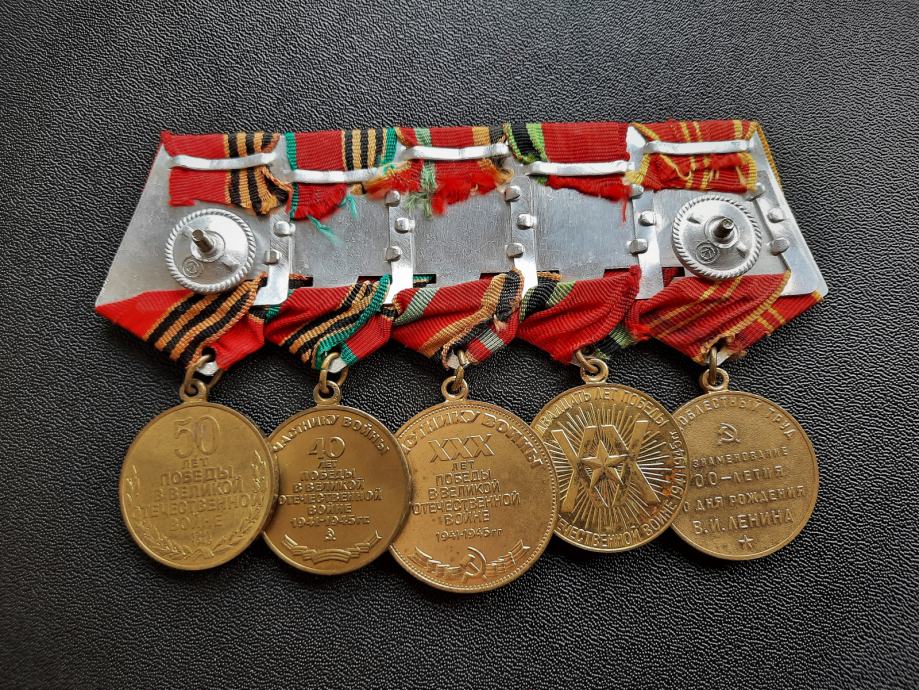 ZSSR-Komplet medalj - vojaške nagrade za veterane iz 2.svetovne vojne